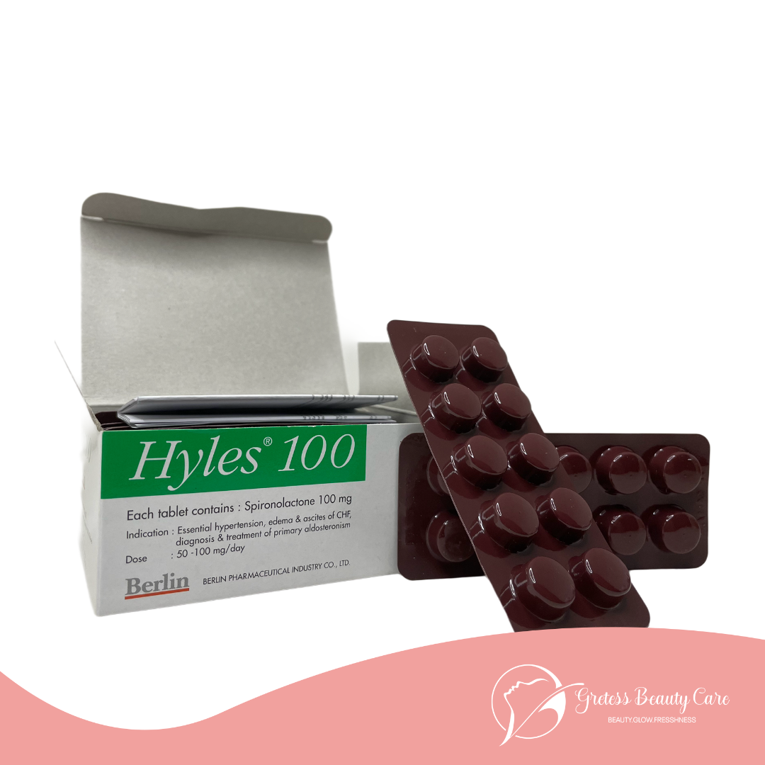 HYLES 100MG (Spironolactone) – Gretess Beauty Care
